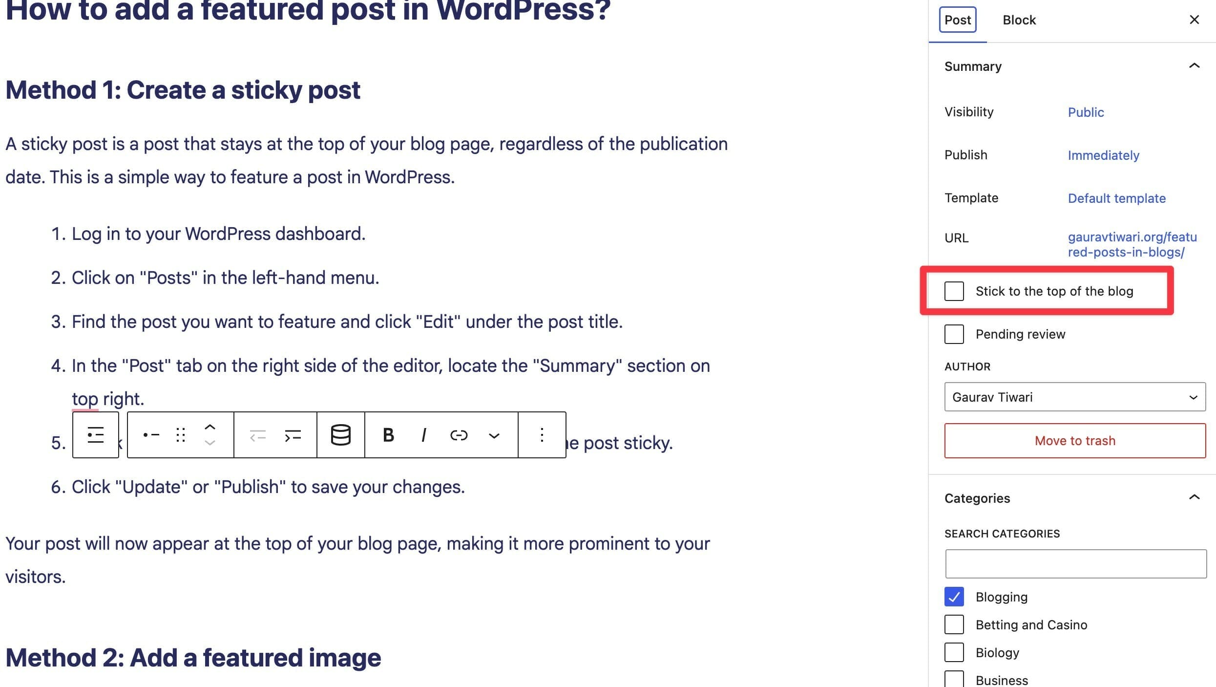 What are Featured Posts and How to Use them in Blogs?