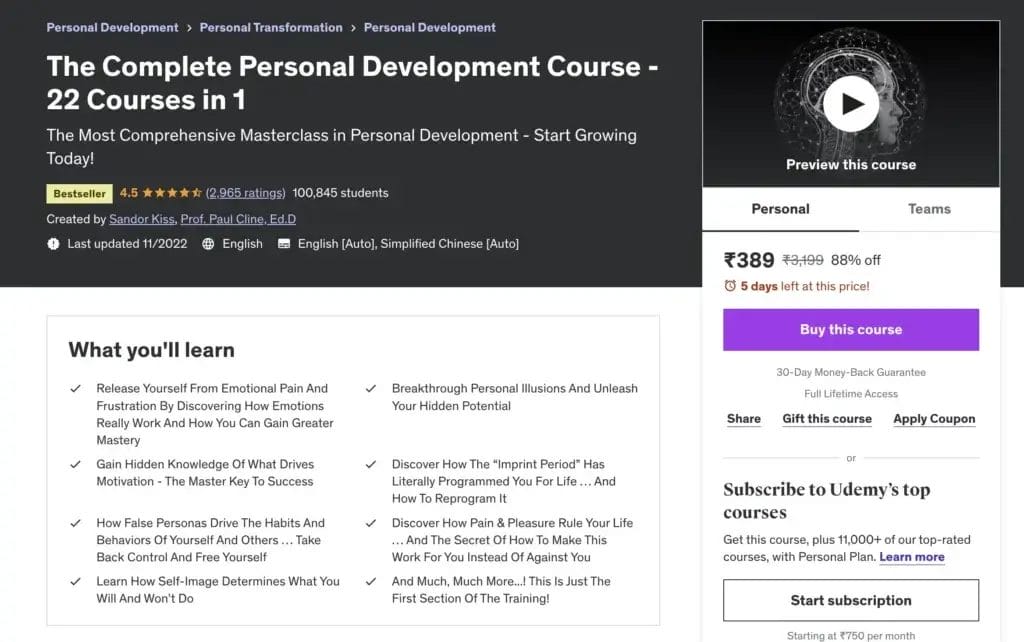 15 Best Udemy Courses for Personal Development in 2025 – Gaurav Tiwari