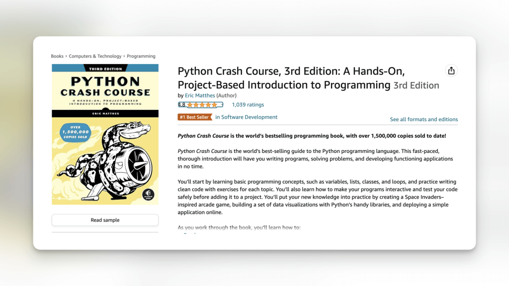 10 Best Books on Python Programming for Beginners – Gaurav Tiwari
